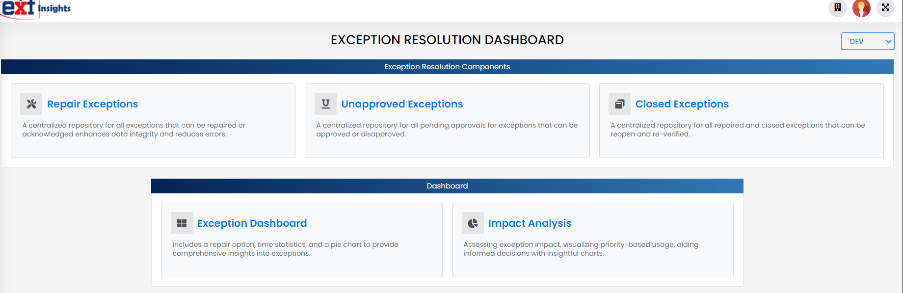 Exception Resolution Dashboard | Wiki